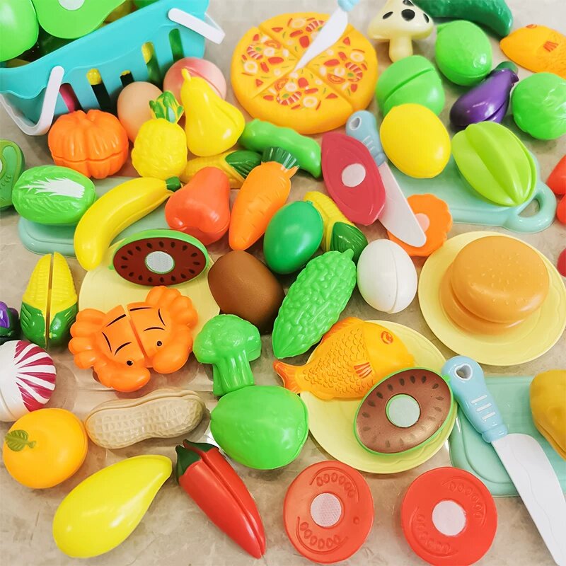 Игрушечные фрукты и овощи для ролевых игр, набор для нарезки и игры для детей, развивающий набор для мальчиков и