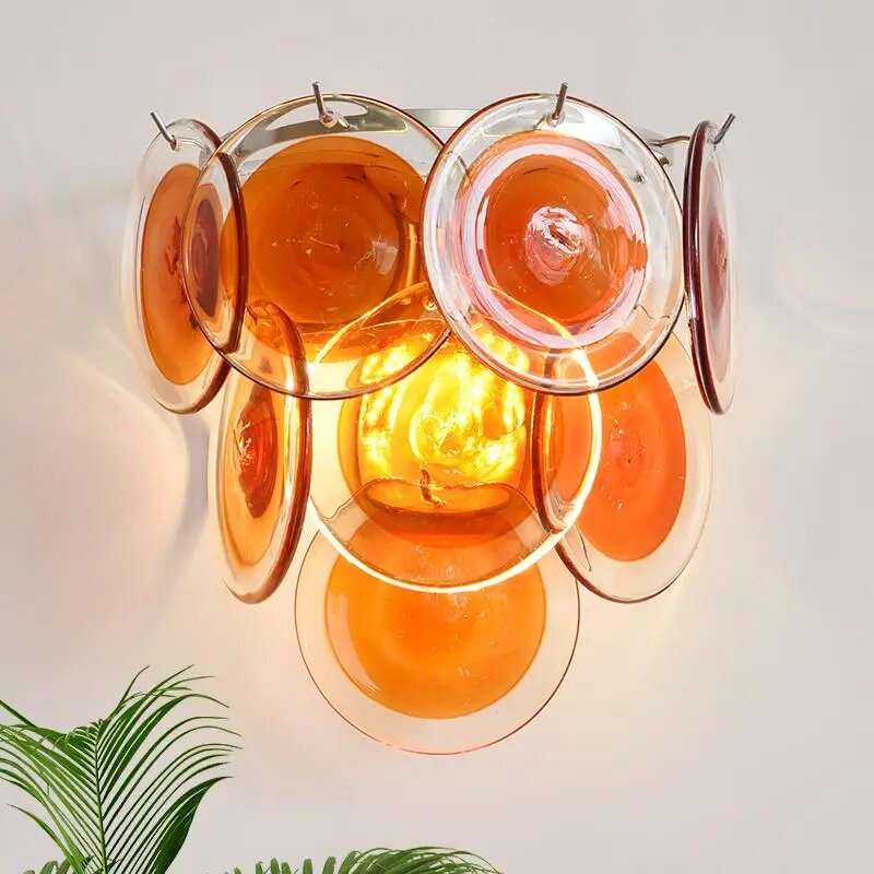 Настенный светильник Dopamine TAONUANSHU разноцветный 3 color light, Red glass