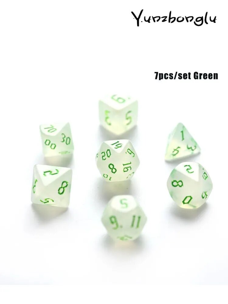Yunzhonglong Кости игральные, дайсы, кубики для DnD (ДнД) 7 шт