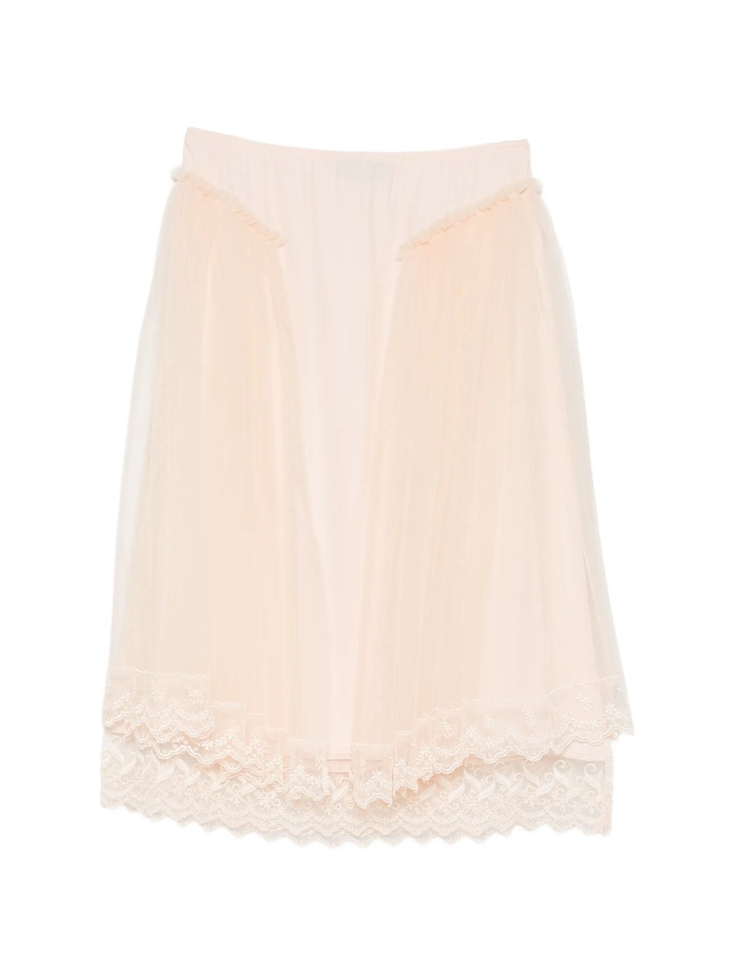 Юбка Lace-trim hip-detail midi skirt