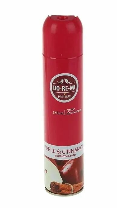 До-Ре-Ми Освежитель для воздуха Яблоко и корица, Премиум, 330 мл