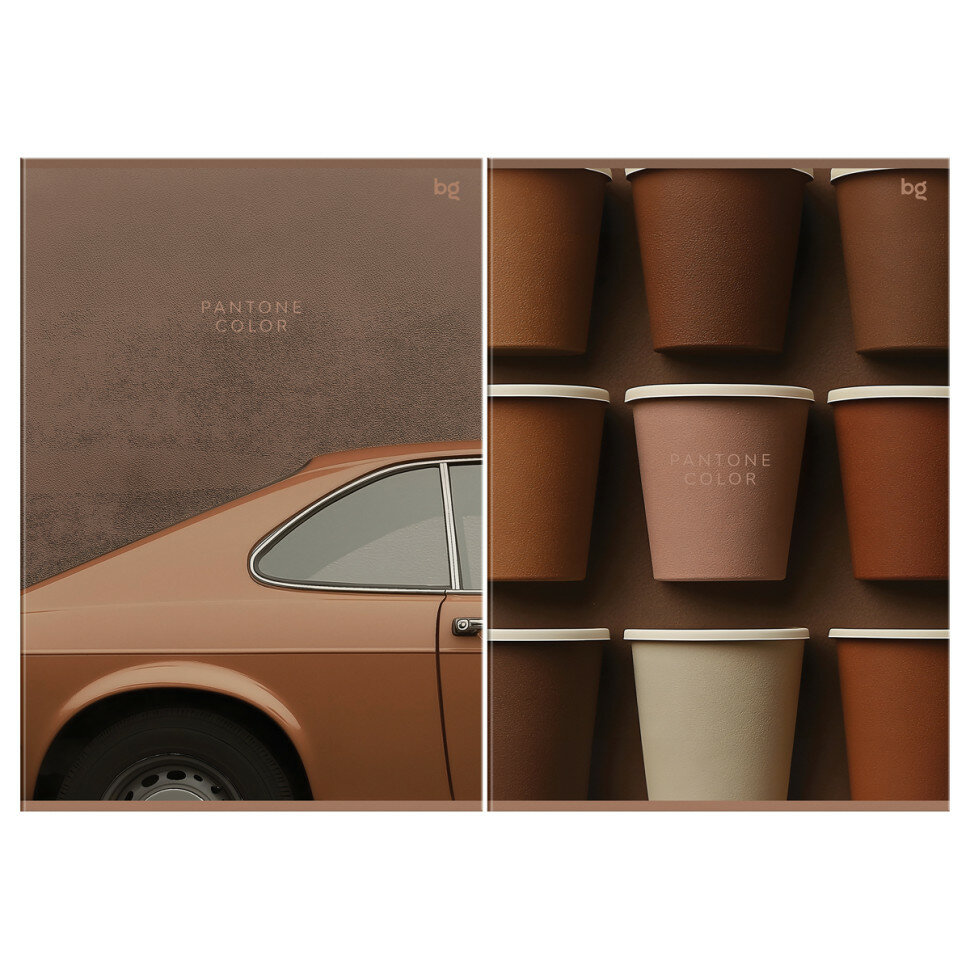 Тетрадь 48л, А4, клетка BG "Pantone color", матовая ламинация, 10 штук, 383680