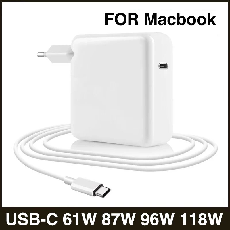TECVASION Адаптер питания USB-C для MacBook Air Pro 96W with C-C cable