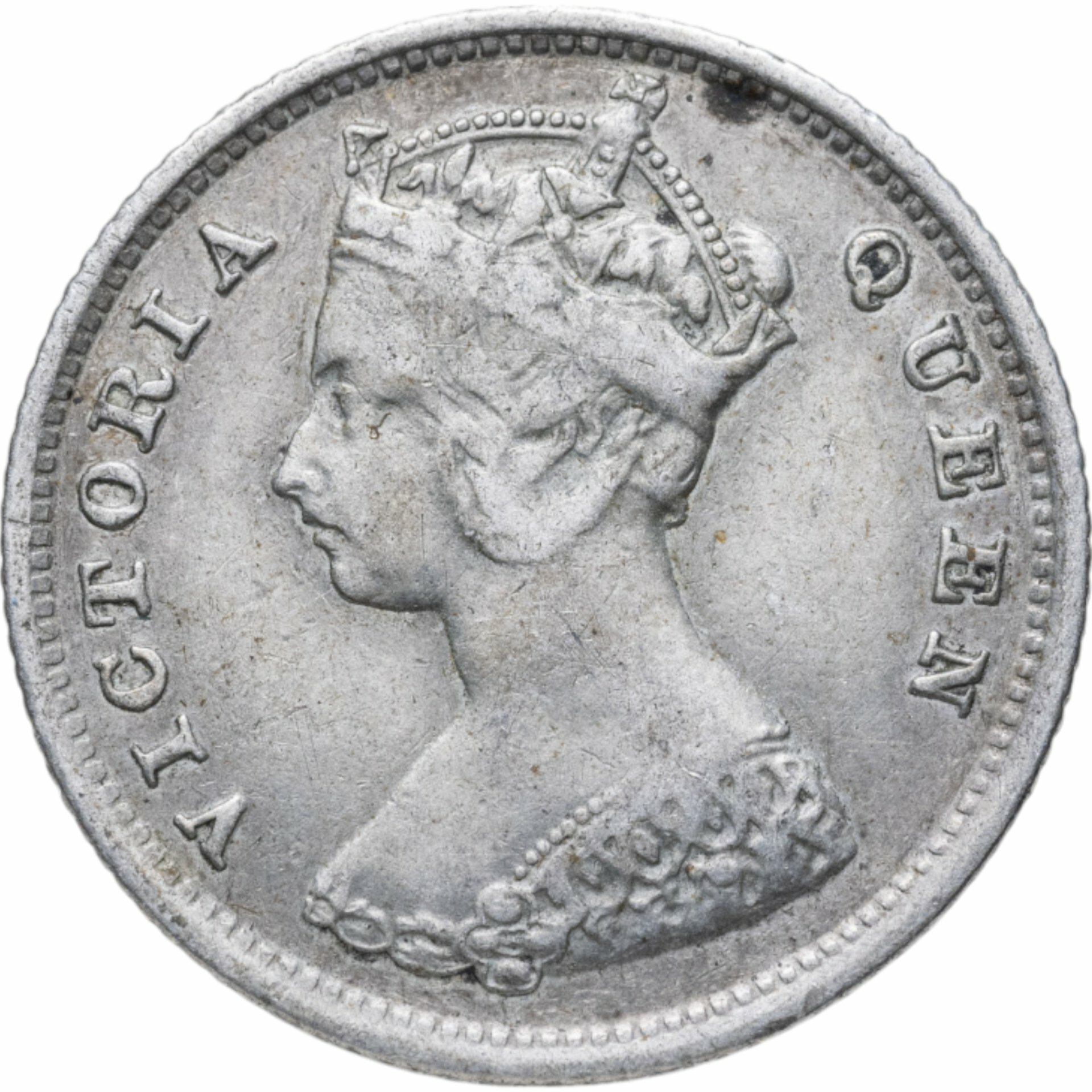 Гонконг 10 центов cents 1897 Без отметки монетного двора, Серебро 800, в сохранности XF