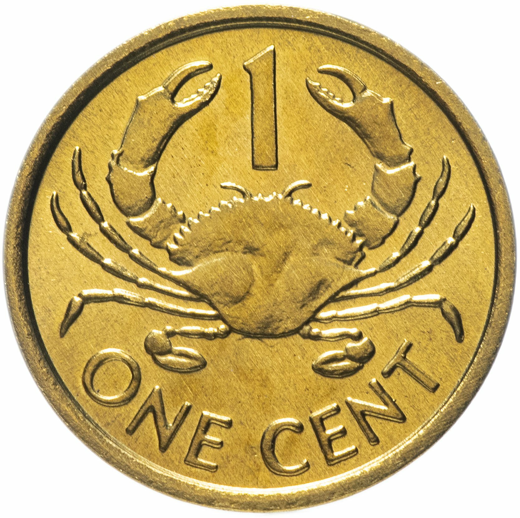 Сейшелы 1 цент cent 1997, Латунь, в сохранности UNC