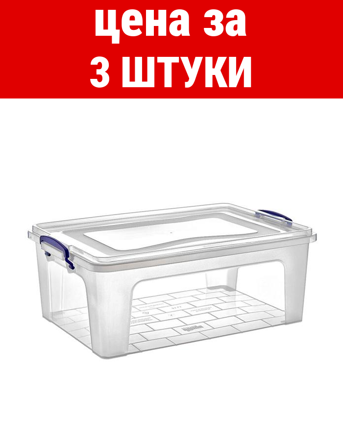 Комплект 3 шт, контейнер 5.5Л клиер 300*200*131 дунья