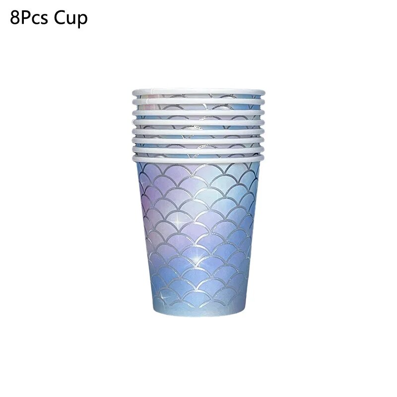 Одноразовая посуда для вечеринки "Русалочка" 8Pcs cup