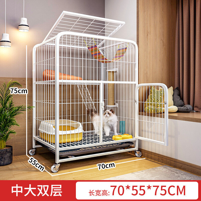 Клетка для кошек для домашнего использования, внутренняя, очень большая, с интегрированным туалетом, кошачий замок, клетка для кошек, домик для лазания