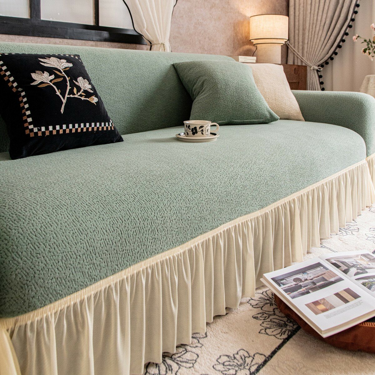 2026 Новый Утолщенный Полный Чехол для Дивана, Устойчивый к Царапинам, Пылезащитный, Универсальный, с Юбкой, Зимний