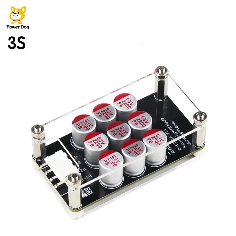PowerDog активный балансир 3s Li-Ion / LiFePO4 до 5,5а ток балансировки акриловая защита