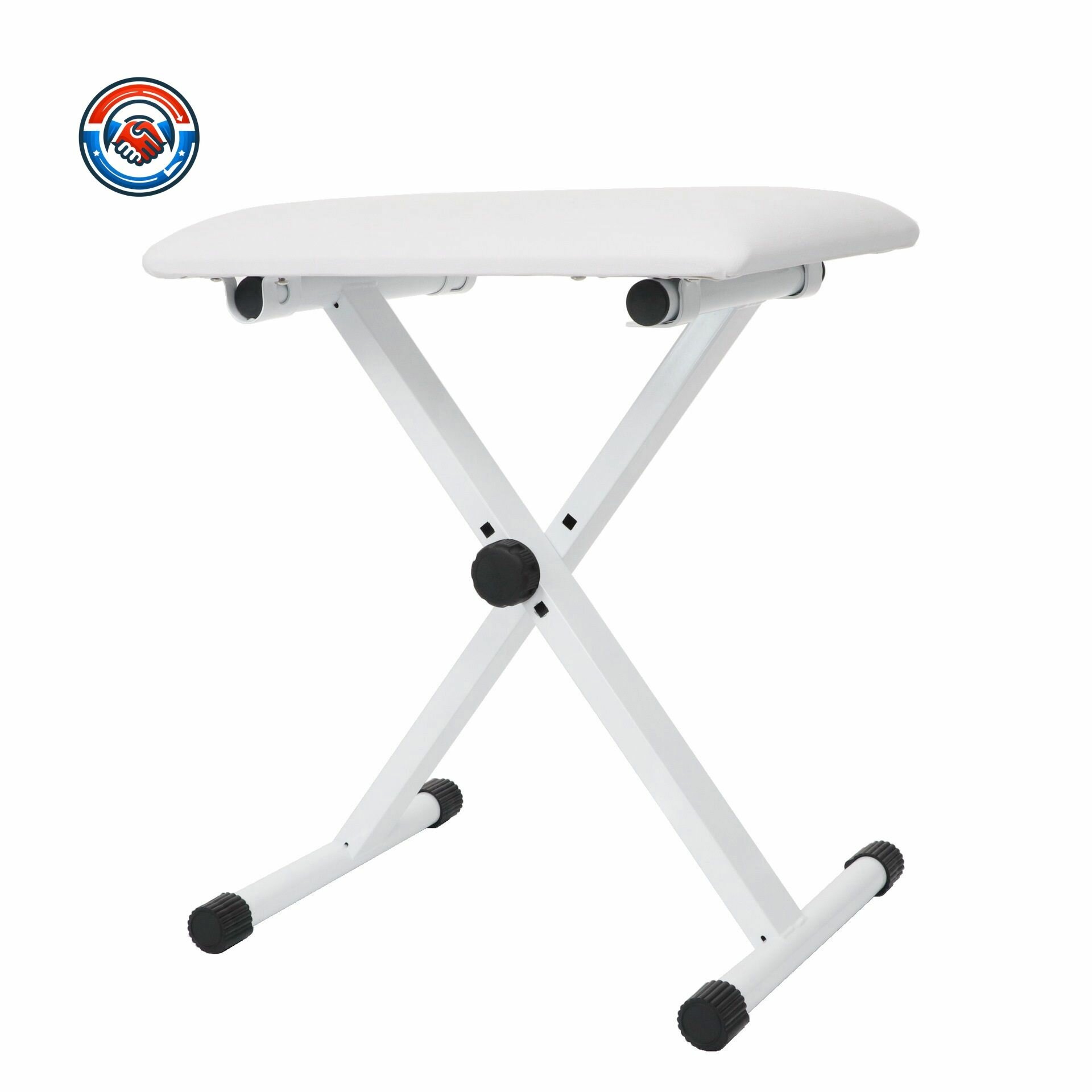 Банкетка для музыкальных инструментов SMOOTH, стул пианиста с подъемным механизмом и регулировкой высоты 41/46,5/49,5 см, для фортепиано, цифрового пианино, синтезатора и рояля