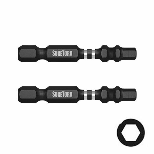 Биты SureTorq для ударного шуруповерта HEX H4, 50 мм, 2 шт.