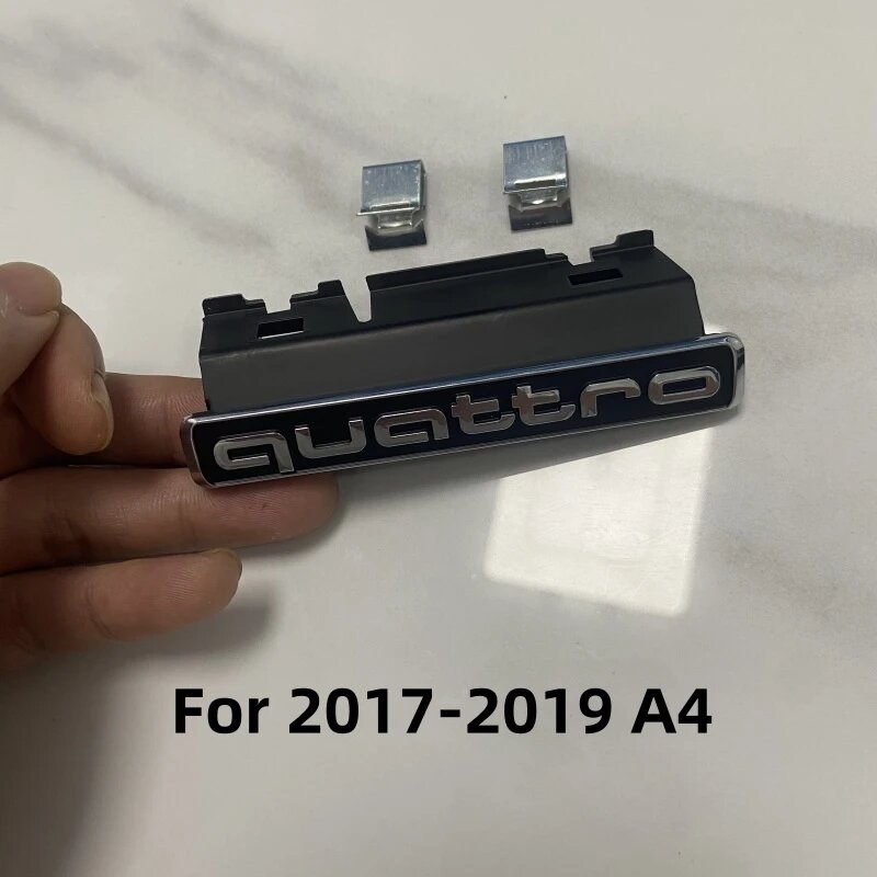 Передняя решетка автомобиля с логотипом Audi Quattro, эмблема для Audi A4 A6 Q3 Q5 Quattro, эмблема с логотипом автомобиля, гриль-эмблема с полным приводом 4