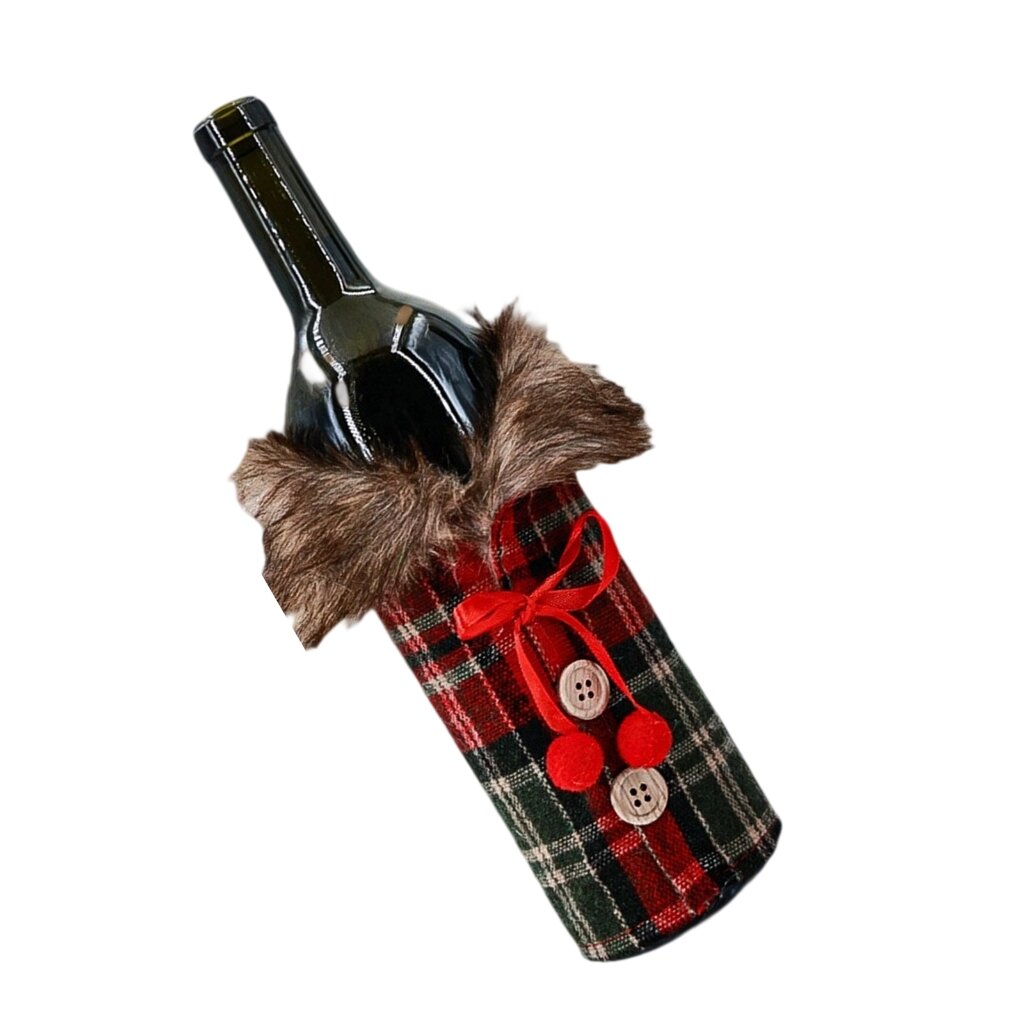 Набор бутылок красного вина для украшения рождественского стола-красный