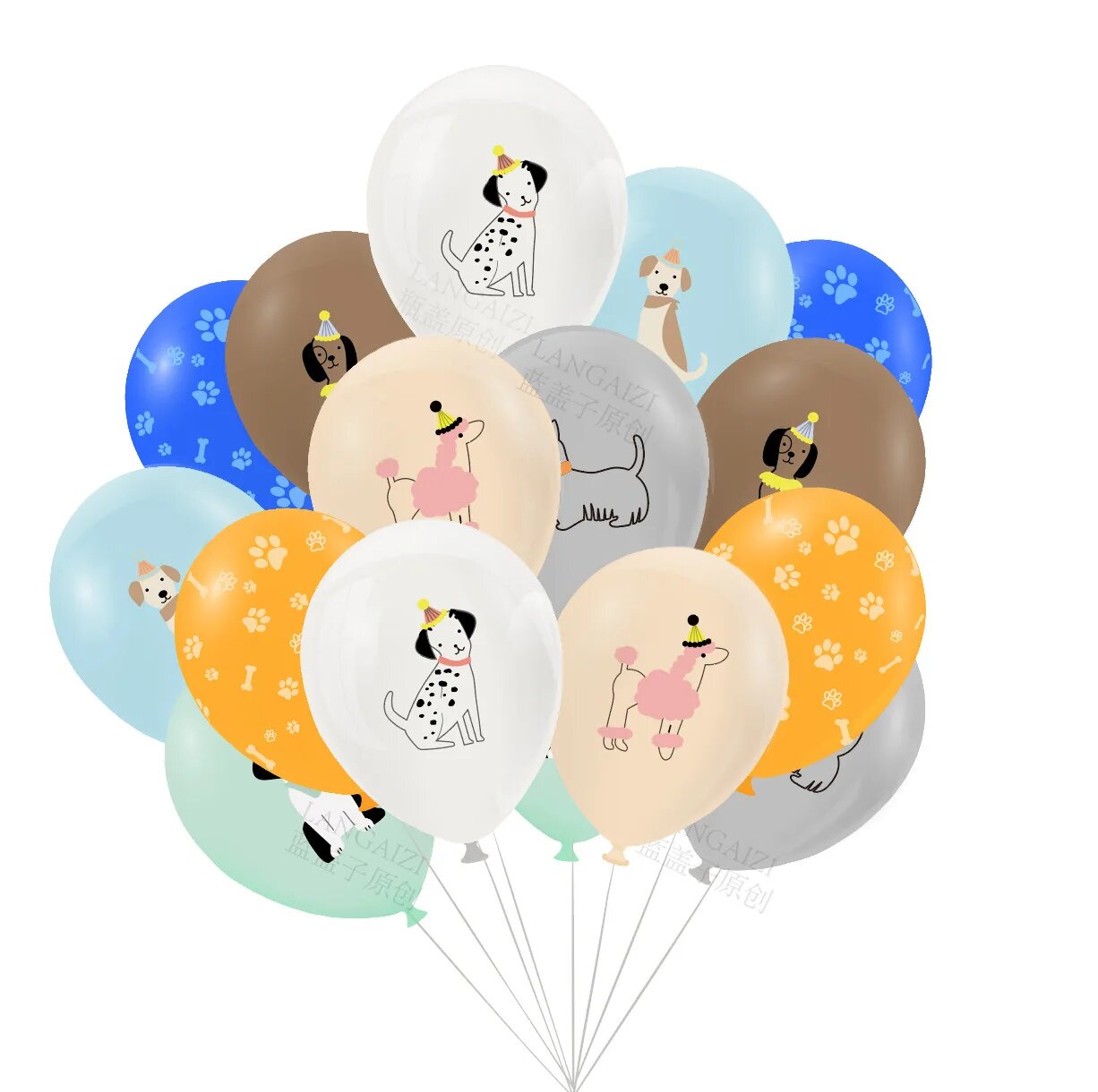 Набор декора для дня рождения собаки 16 PCS Balloon