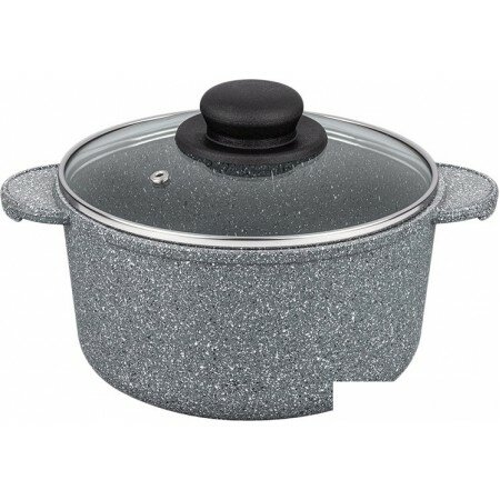 Кастрюля Elan Gallery Гармония вкуса 120713 (серый мрамор), 2 л (18 см), алюминий
