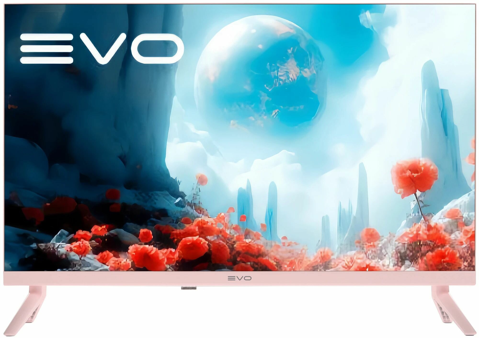 Телевизор EVO TV 24, диагональ 24", разрешение HD, подсветка Direct LED, розовый