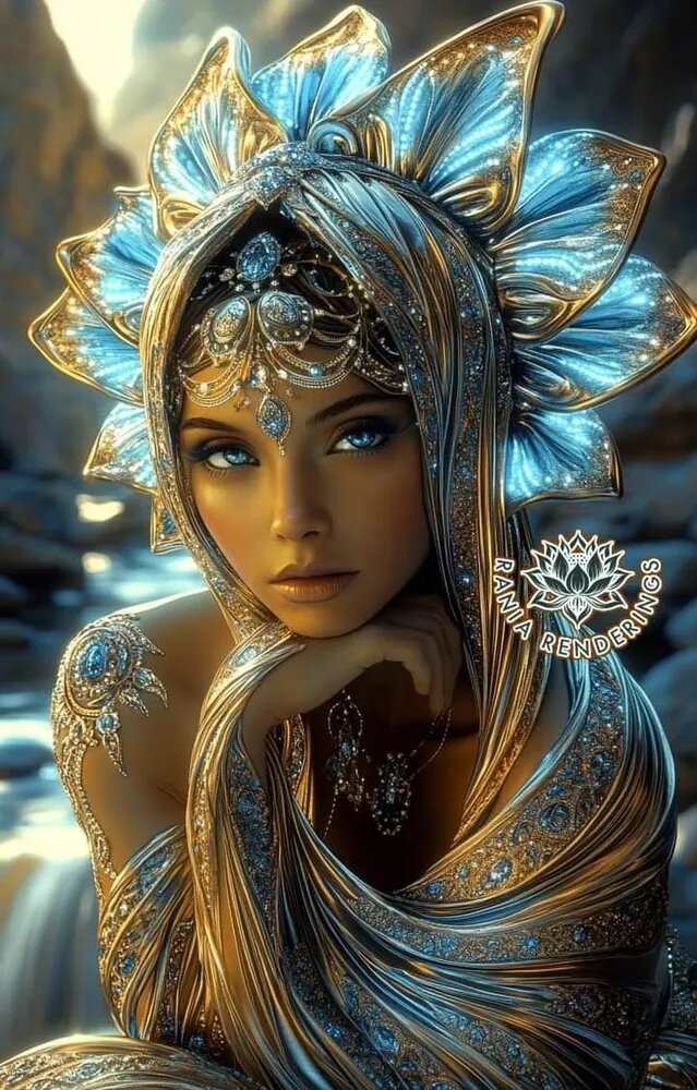 Алмазная живопись "египетская богиня", 5D, круглая, 40x50 см. Производитель: Brose Art.