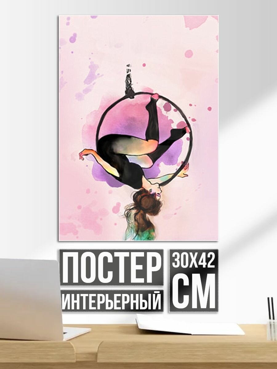 Постер на стену Гимнастика на кольцах