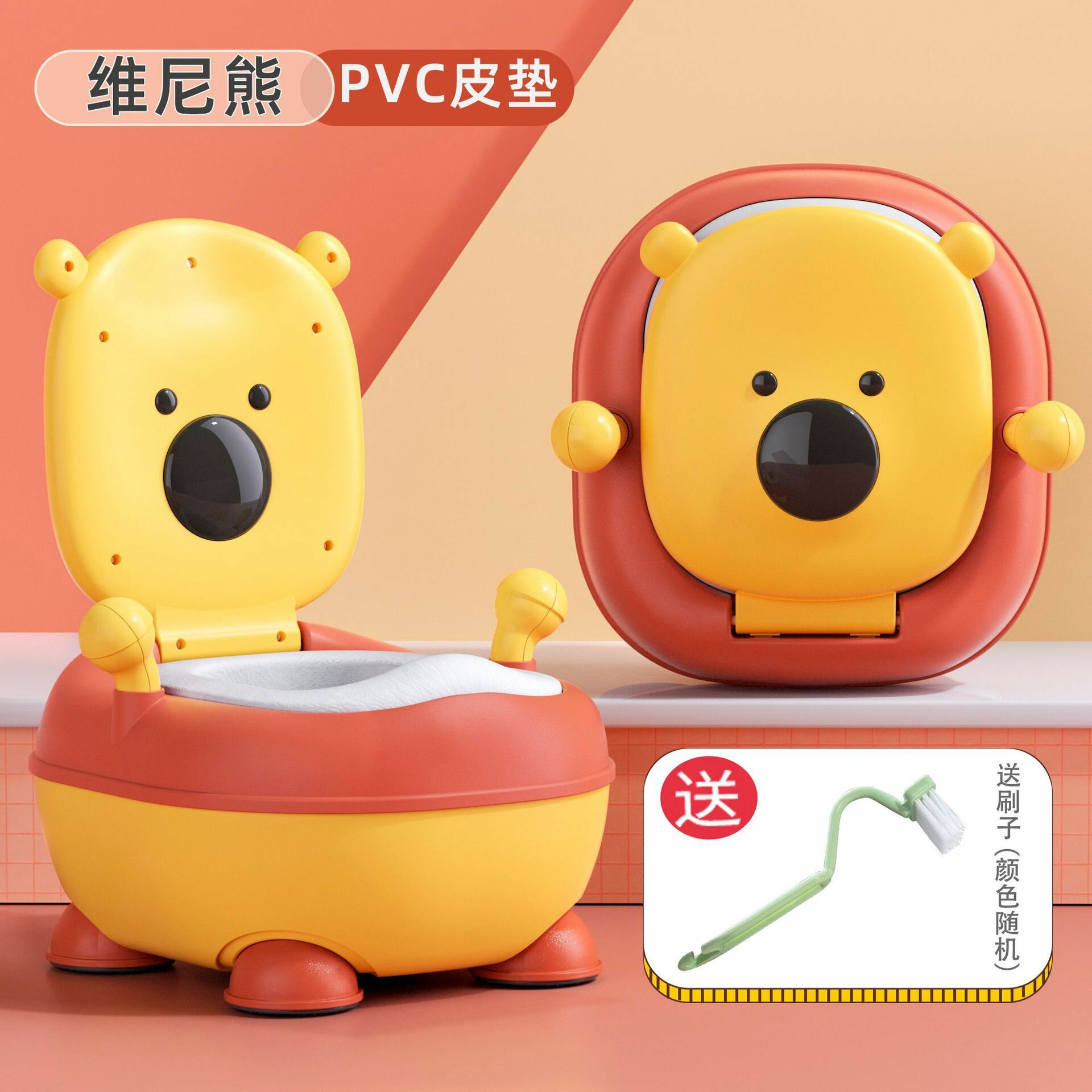 Производитель источника Детский туалет Горшок для мальчиков и девочек Младенческий горшок Писсуар Ведро для мочи Медведь Большой размер