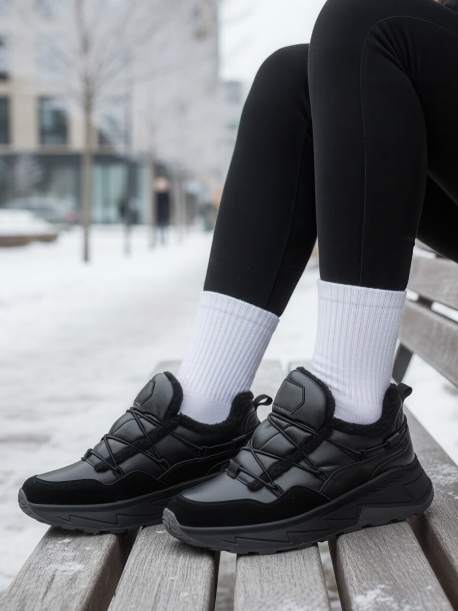 Кроссовки новинка кеды натуральная кожа на высокой подошве утепленные 2026