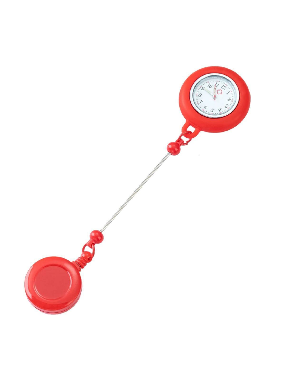 Светящиеся часы медсестры с брелоком для откидного бейджа, Красный 1