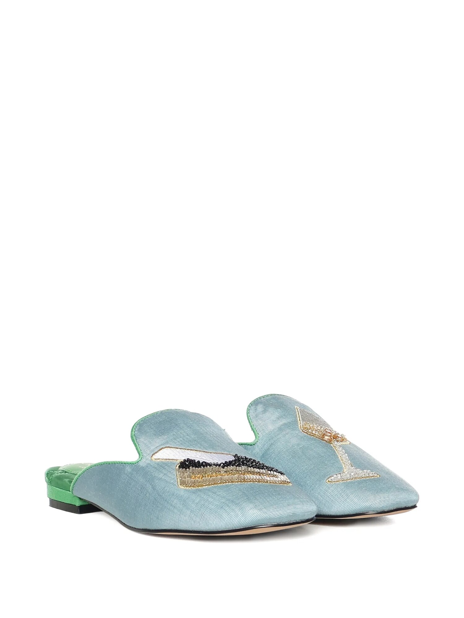 Мюли KURT GEIGER Embroidered mules, размер 39, blue — фото 1