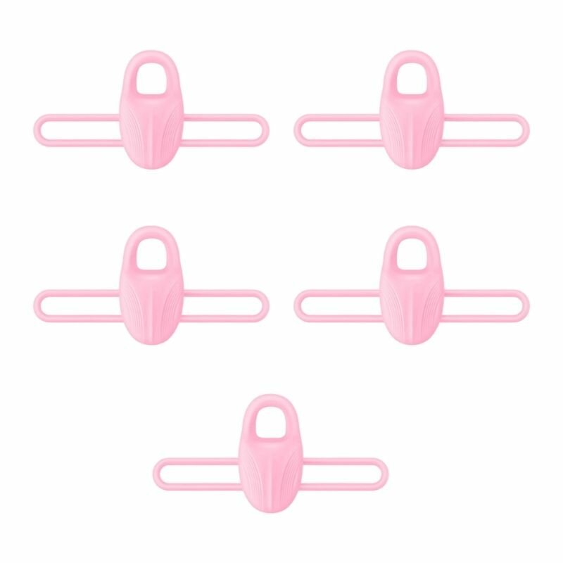 (5 шт. в наборе) Держатель-крючок для приманок на спиннинг розовый 1