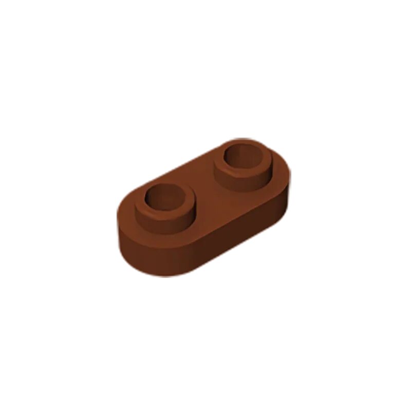 Круглые строительные блоки GOBRICKS 1x2, Коричневый (081)