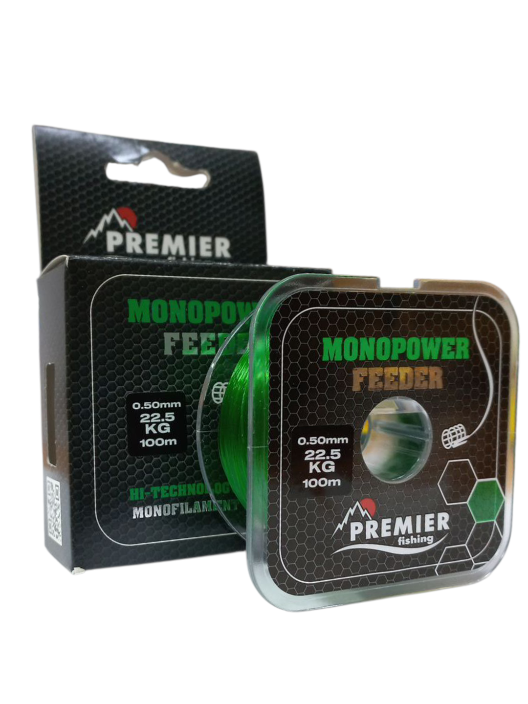 Леска MONOPOWER FEEDER 0,50mm/100m Green Nylon (PR-MF-G-050-100) Premier Fishing