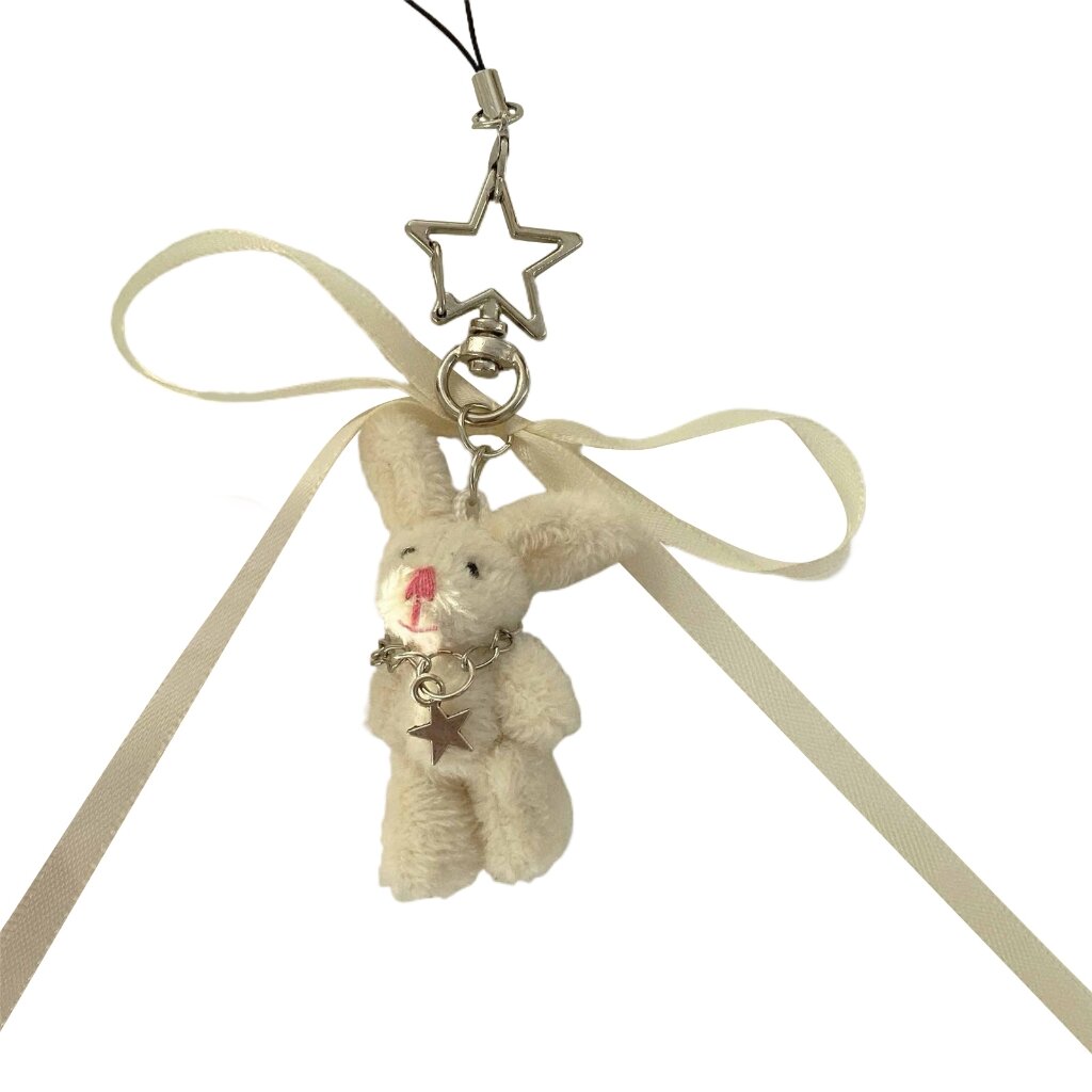 Подвесной орнамент с очаровательными кроликами, прочный брелок-подвеска, элегантный брелок для женщин и подростков, повседневное использование, повседневная одежда