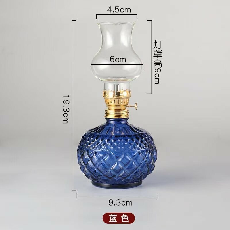 Ретро старинная керосиновая лампа, масляная лампа, хрустальная лампа, деревенская ностальгическая лампа,