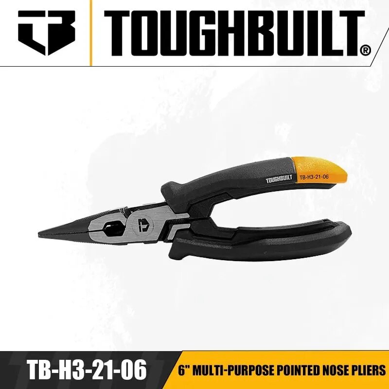 TOUGHBUILT TB-H3-21-06 6" Многоцелевые плоскогубцы с заостренным носом