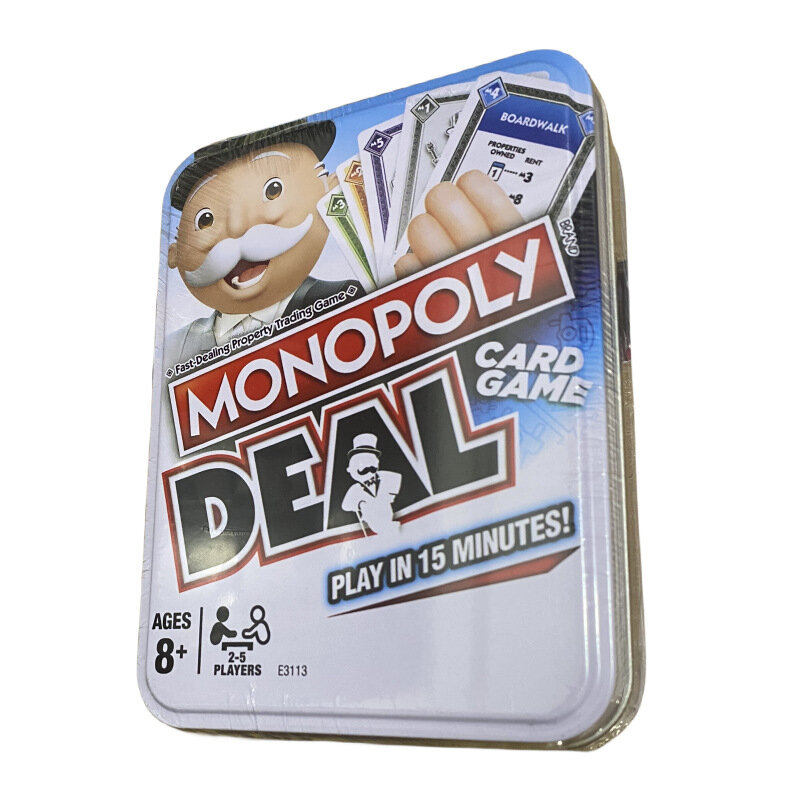 Трансграничная английская железная коробка Монополия карта недвижимости DEAL MONOPOLY магнат недвижимости Юнор
