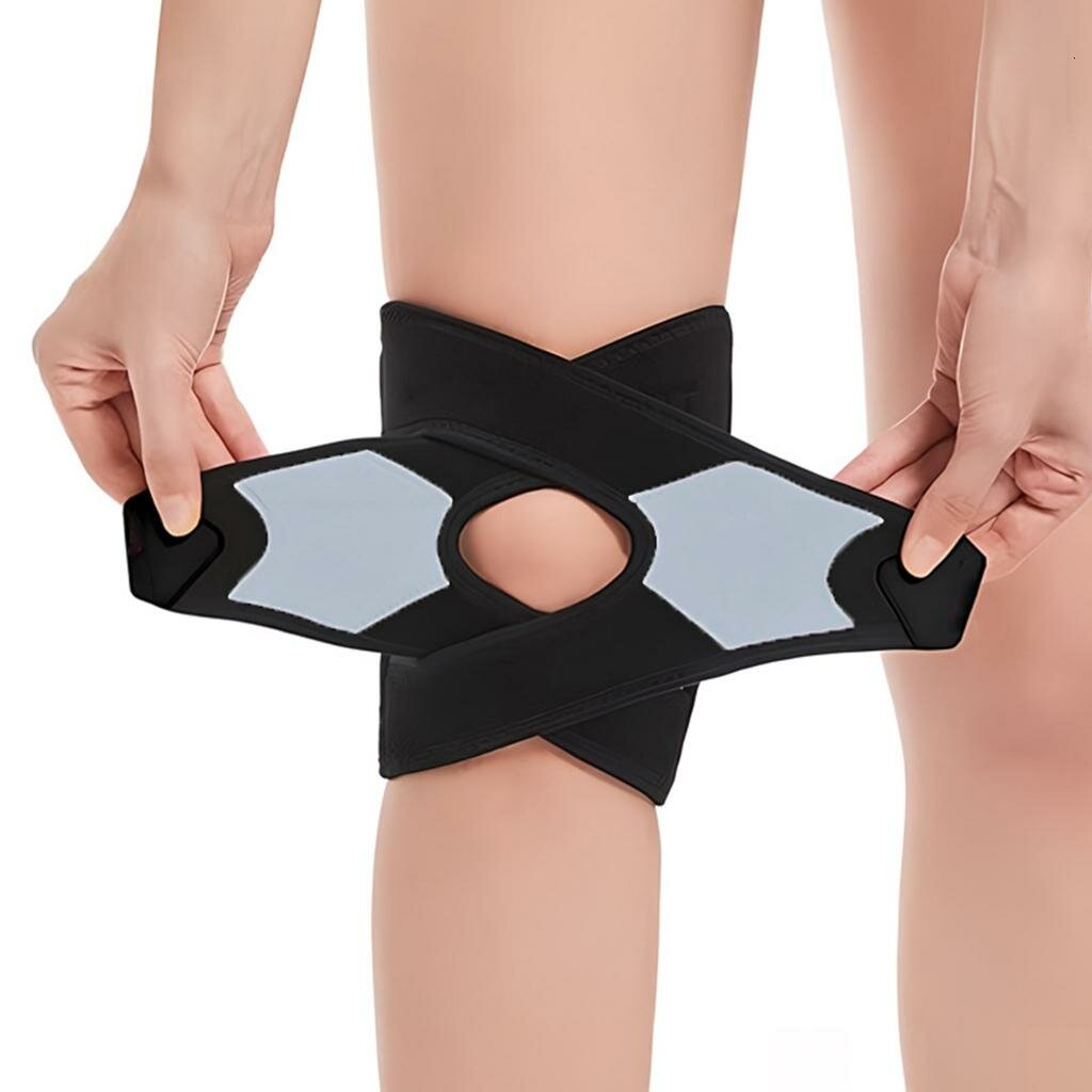 Компрессионная наколенник для лечения и поддержки колена, Серо-голубой