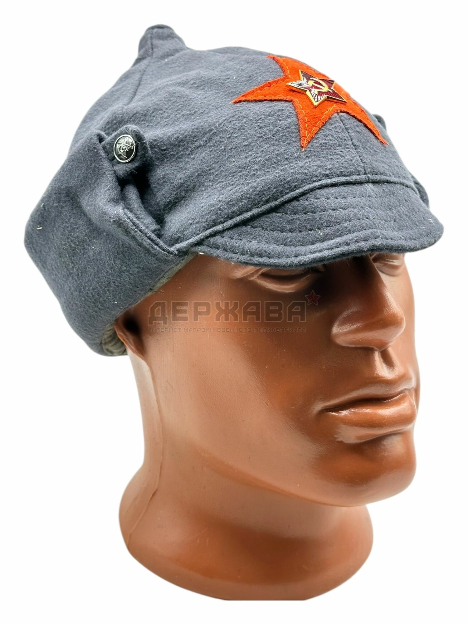 Шапка Буденовка артиллерия РККА, образца 1930-х г, байка