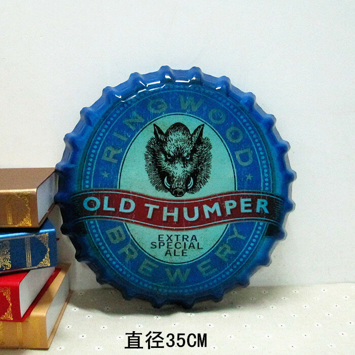 Прямые поставки с фабрики, креативное 3D настенное украшение для бара и кафе, американский ретро декор с бутылкой вина и крышкой пива