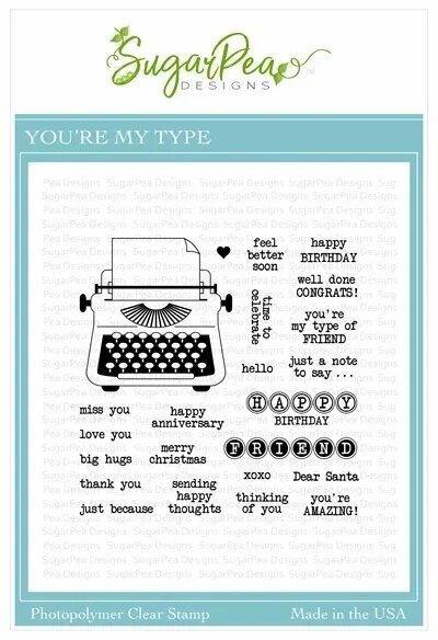 Штамп SugarPea Designs You're My Type, белый, 1206S