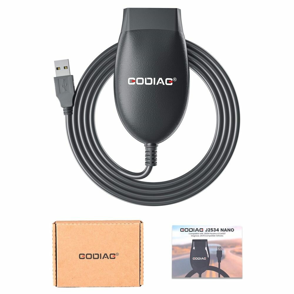 Диагностический кабель GODIAG GD101 J2534 Passthru для подключения ПК к ЭБУ и диагностики автомобиля
