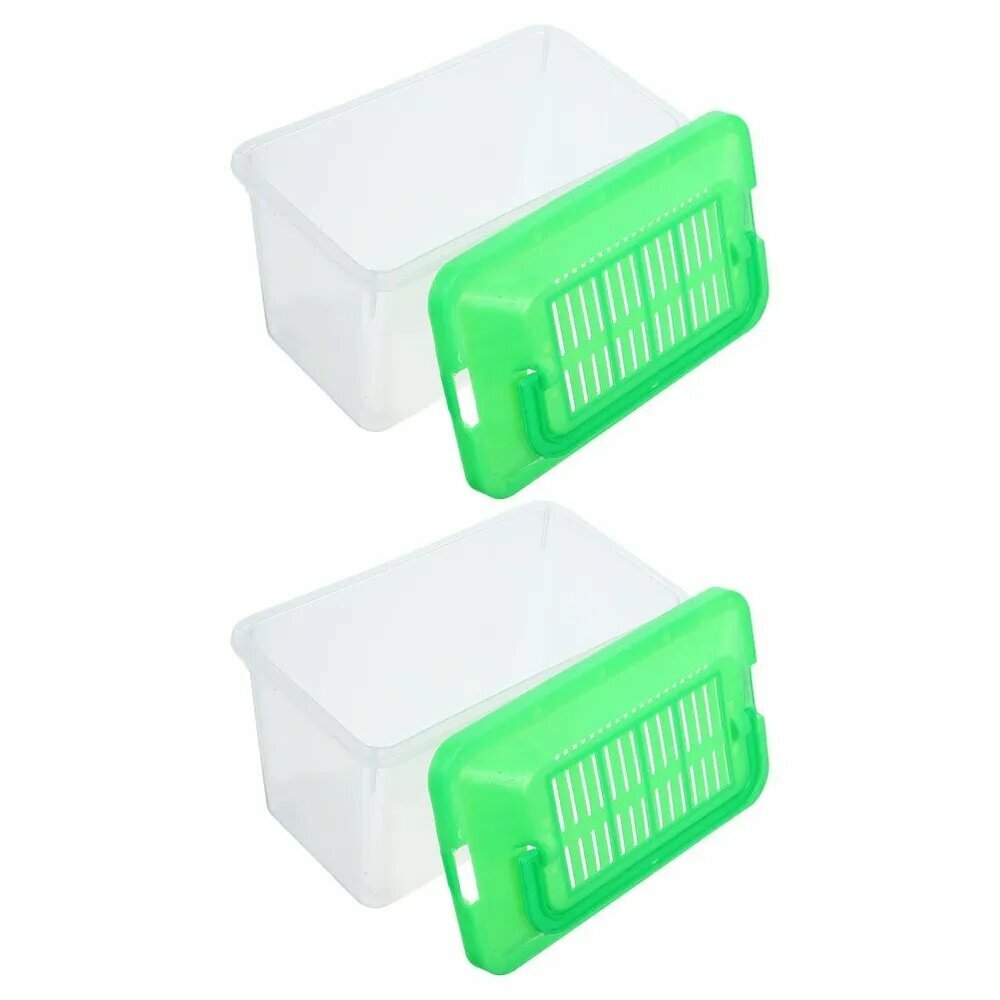 2 Штуки Прозрачный Контейнер для Рептилий, Из ABS-пластика, Для Путешествий и Транспортировки