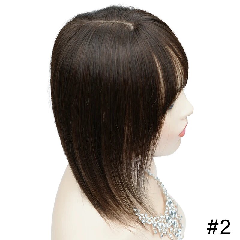 Топпер из натуральных волос, dark brown, 20см