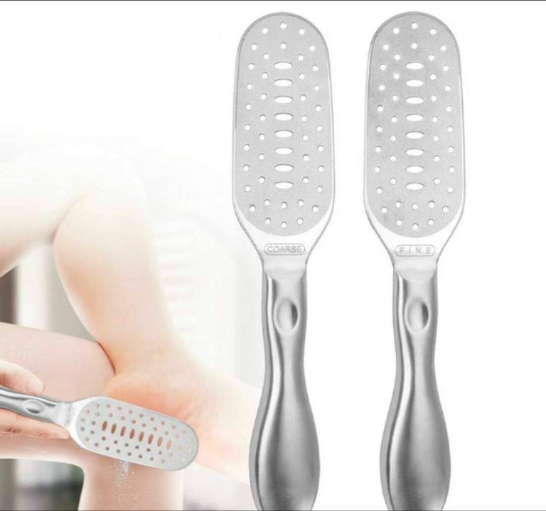 Лазерная педикюрная терка пемза пилка для ног или пяток металлическая двухсторонняя