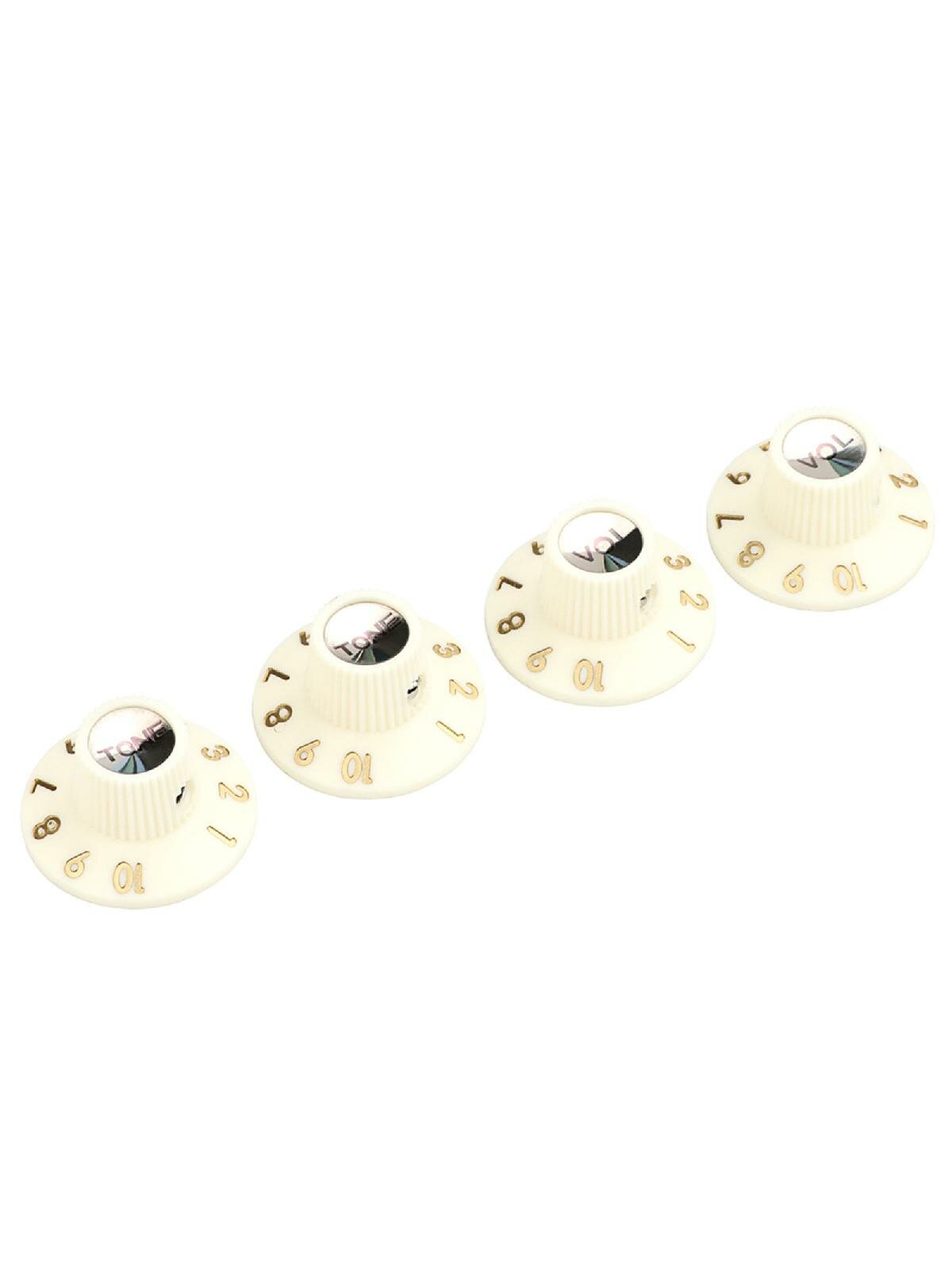 4шт пластиковых ручек для гитары, ручки громкости тона, шляпки для электрогитары