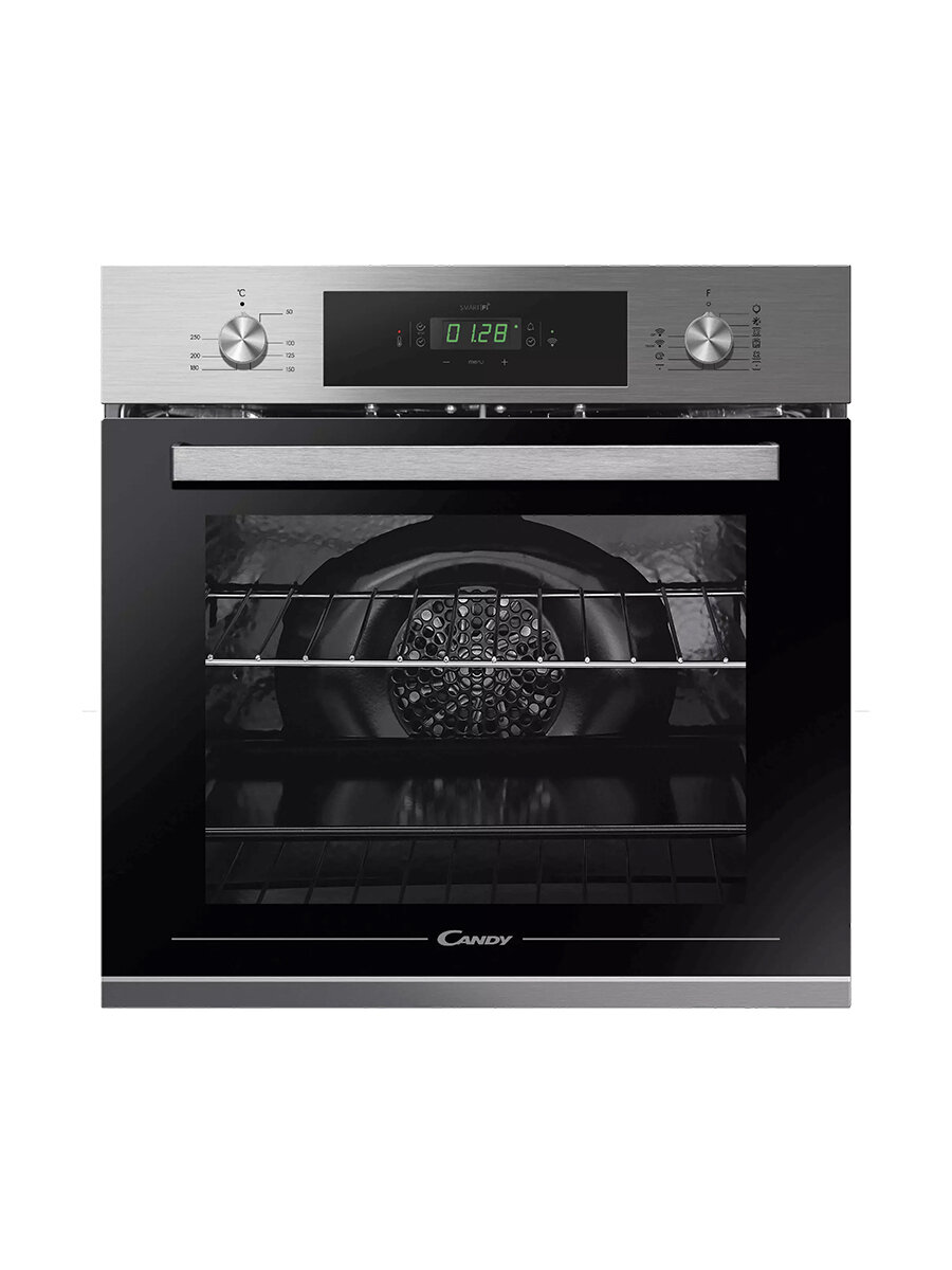 Духовой шкаф CANDY FCT615X, объем 70 л, серебристый, 2 стекла, A-класс