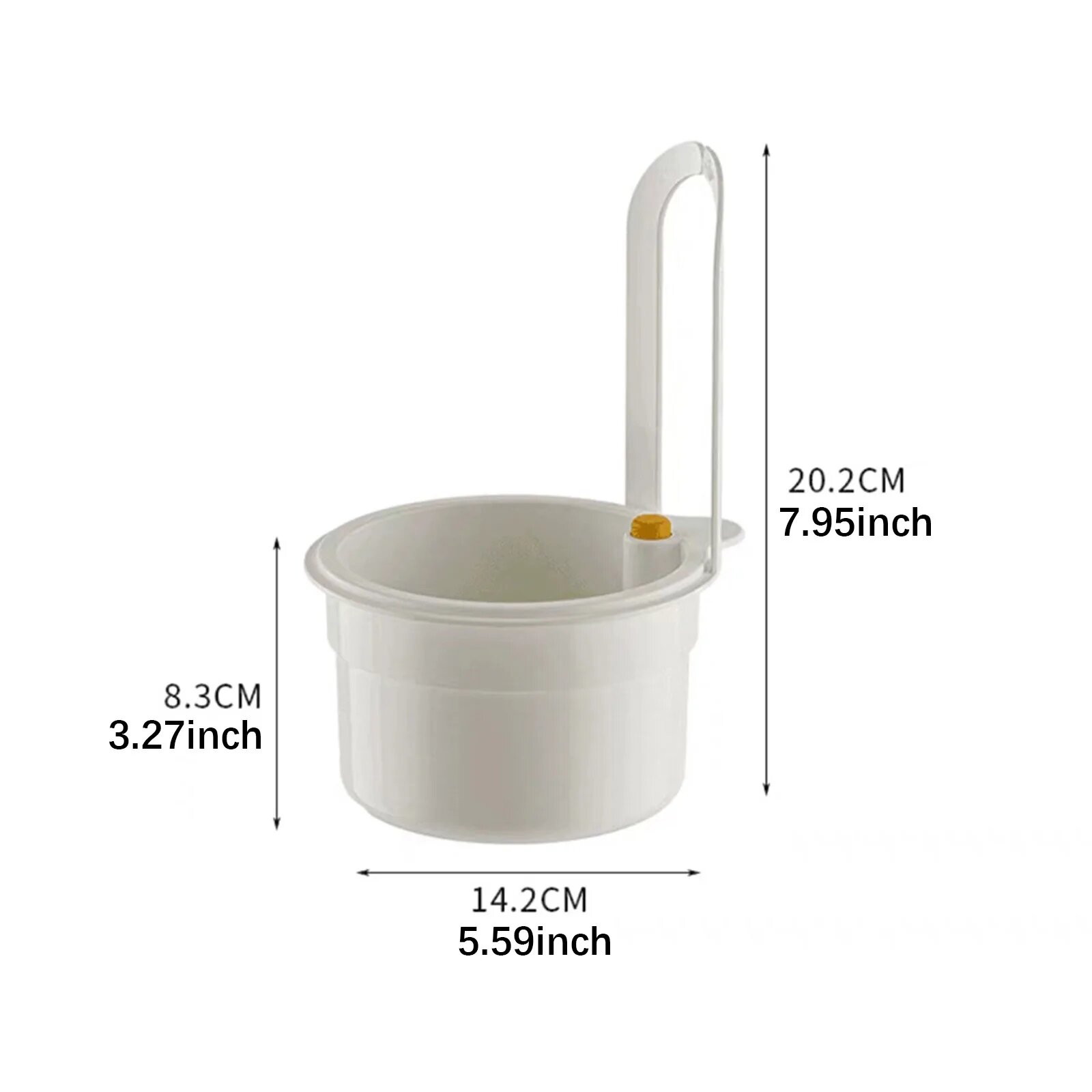 Белая сливная корзина для кухни 20.2x14.2x8.3 см