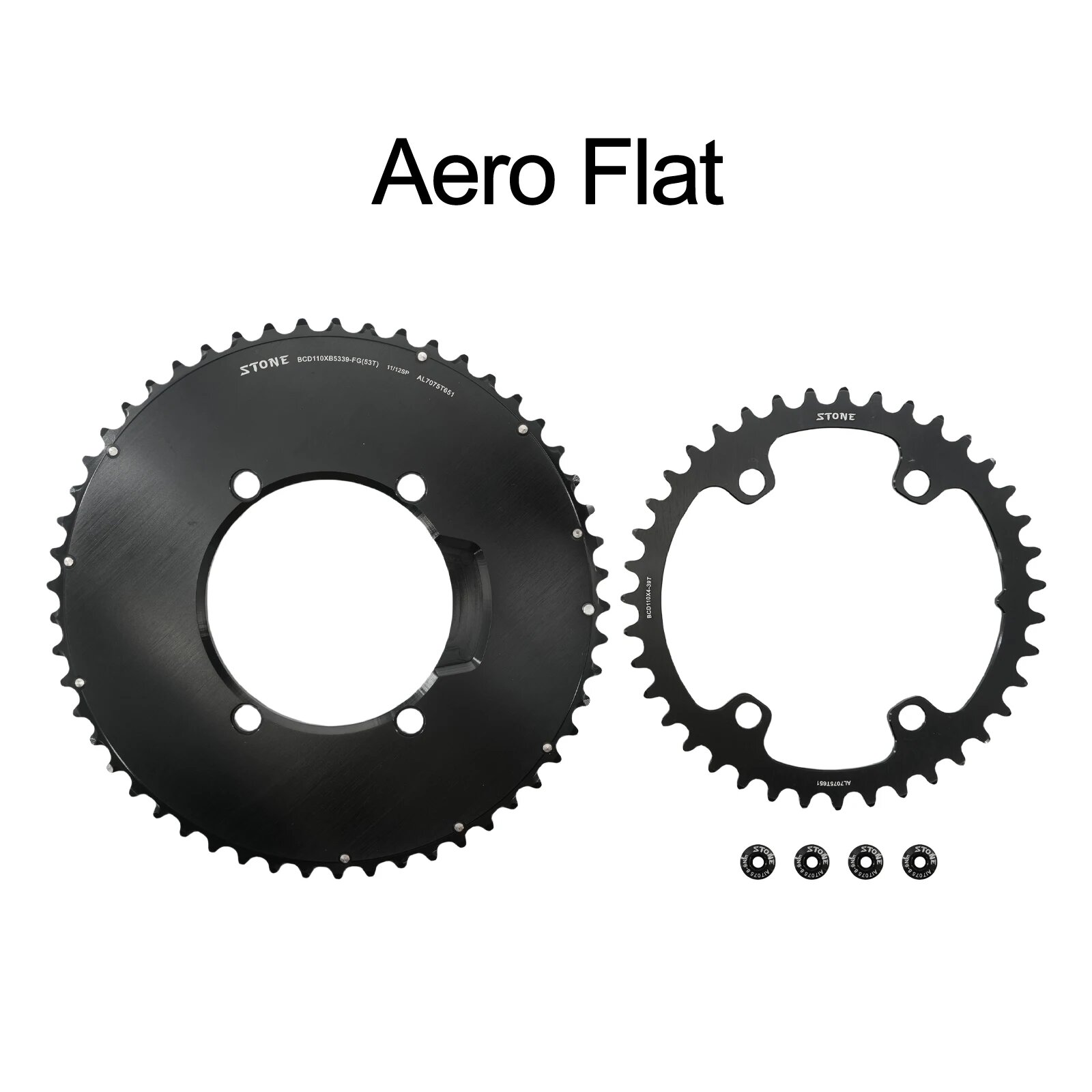 Stone Aero Flat Цепная Звездочка 54-40T, Черная