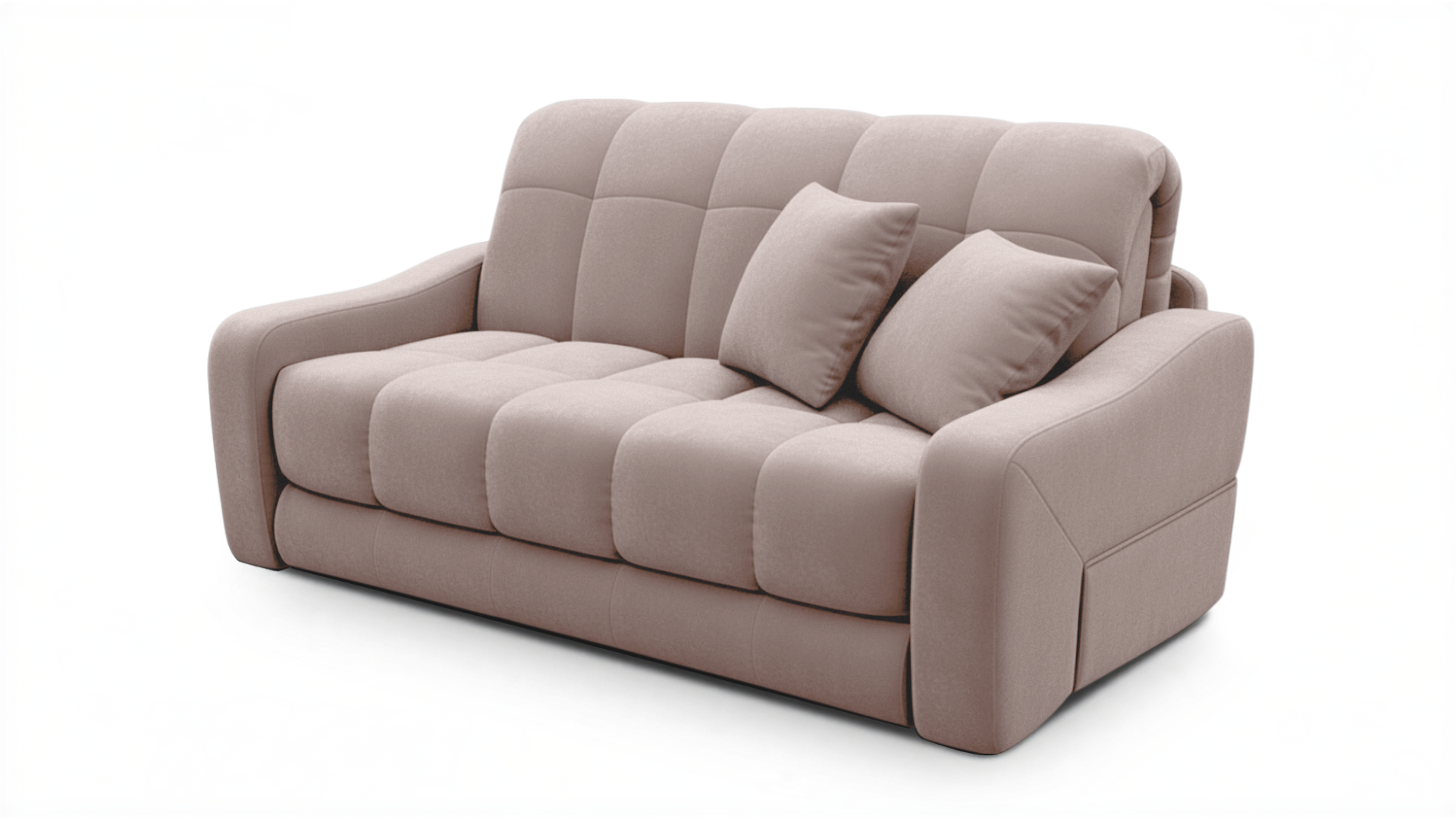 Диван Стелла Лайт Velutto 37 NEW 214x105x88 см, светло-розовый Велютто, аккордеон GOODFORM