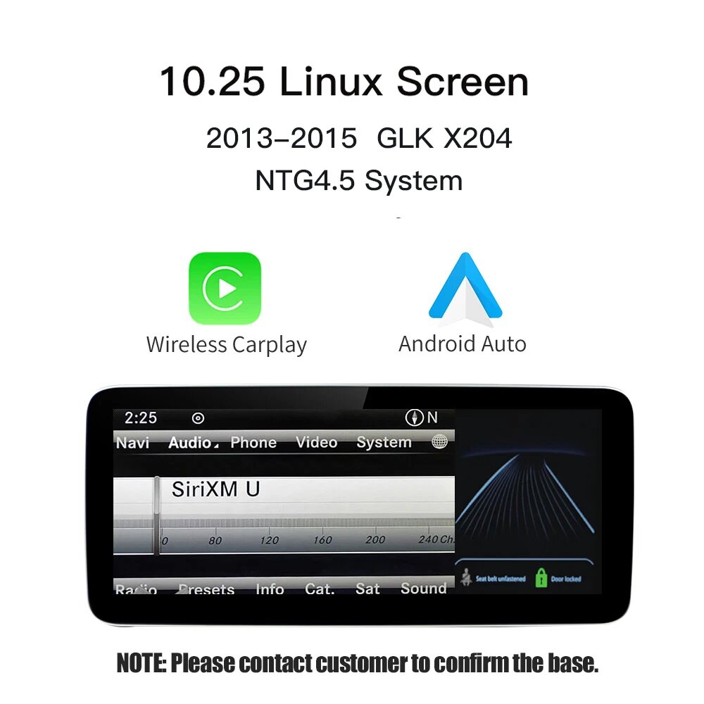 Беспроводной CarPlay/Android Auto 12.3' сенсорный мультимедийный экран для Mercedes Benz NTG5.0 GLA CLA GLC W205 W176 C117 X156 W212 W167