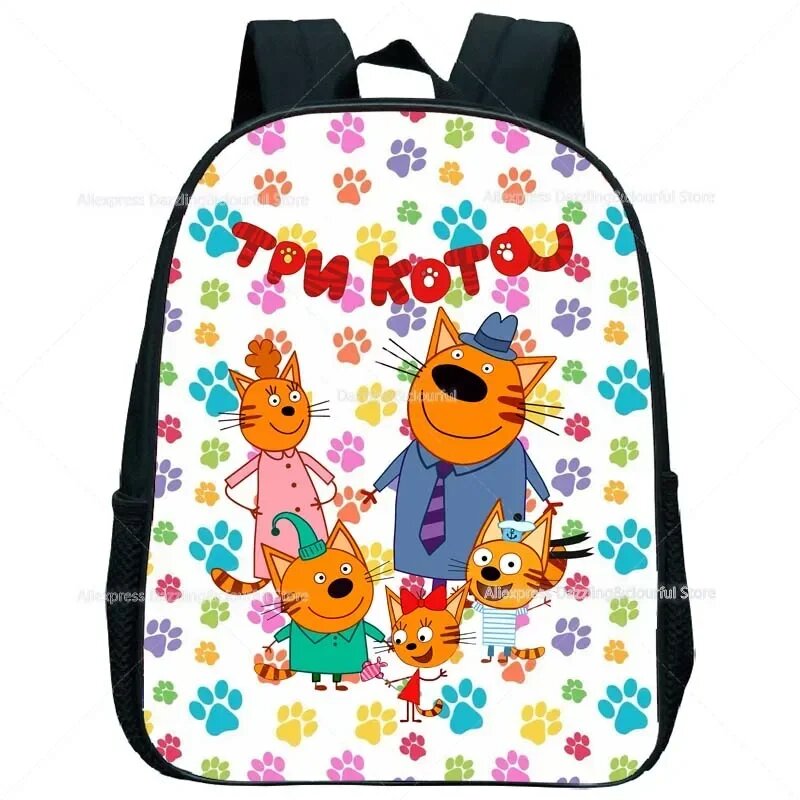 Рюкзак для детского сада «Три котята» E Cats, семейные детские рюкзаки для мальчиков и девочек, мини-моя семья, три счастливых кошек, Mochila, подарок