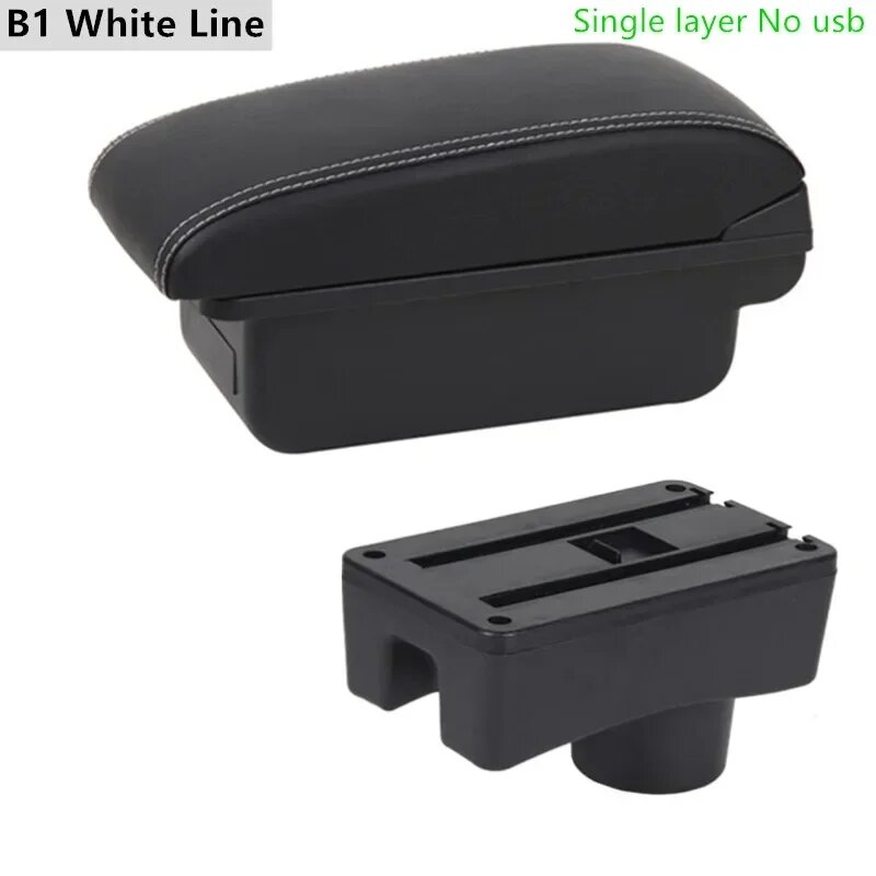Подлокотник для Hyundai Accent Tagaz, автомобильный подлокотник, детали для модернизации автомобиля, ящик для хранения с USB светодиодом, аксессуар для ремонта автомобиля B1 White Line